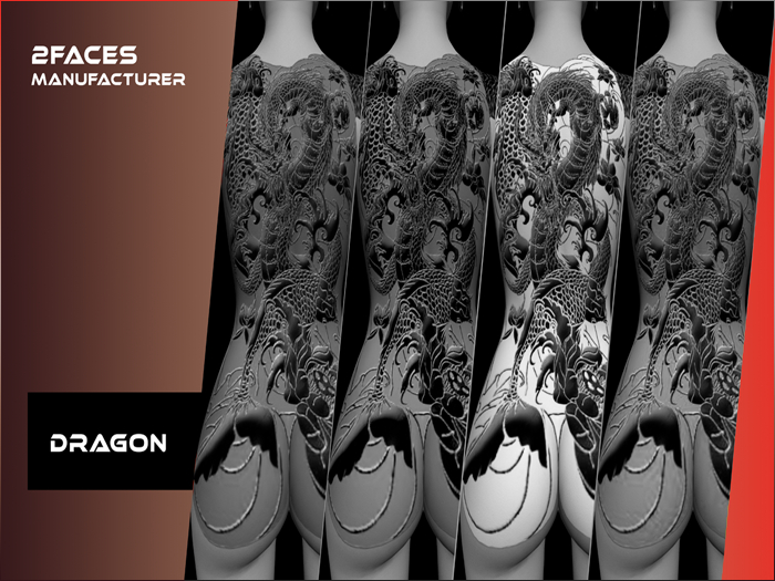 Second Life Marketplace - 2faces - Dragon tattoo BOM - demo